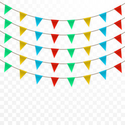 Celebration carnival party background with flags Vector Image