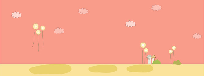 Cute landscape background Royalty Free Vector Image