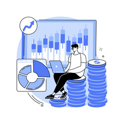 Hedge fund trader isolated cartoon Royalty Free Vector Image