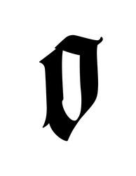 Letter O in Gothic Style Vector Images (57)