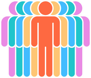 Nine human sign people symbol Royalty Free Vector Image