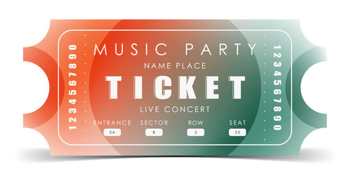 Ticket sample design template Royalty Free Vector Image