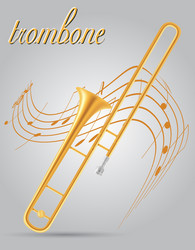 Wind instruments in sketch and cartoon style Vector Image