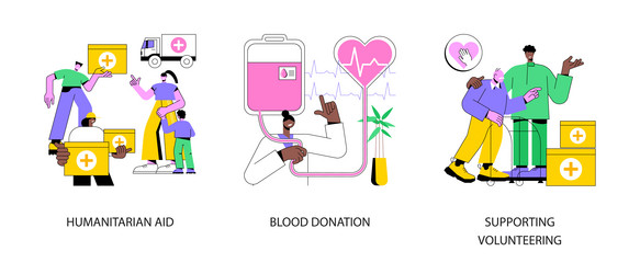 Community help abstract concept Royalty Free Vector Image