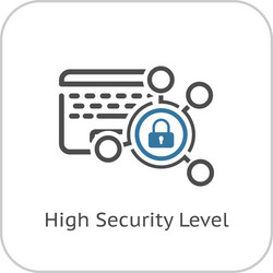 Security level icon flat design Royalty Free Vector Image
