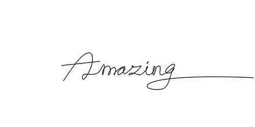 One continuous line drawing typography art Vector Image