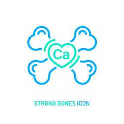 Strong healthy bones icon editable Royalty Free Vector Image