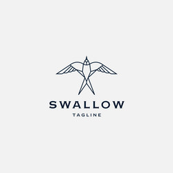 Swallow logo Royalty Free Vector Image - VectorStock
