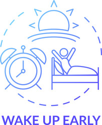 Wake up early concept icon Royalty Free Vector Image