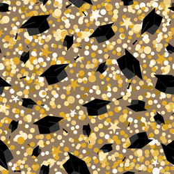 Graduation seamless pattern background Royalty Free Vector