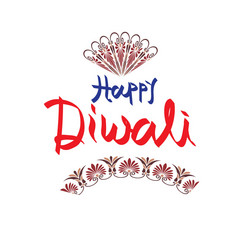Happy diwali art font Royalty Free Vector Image