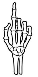 Skeleton Finger Pointing Right