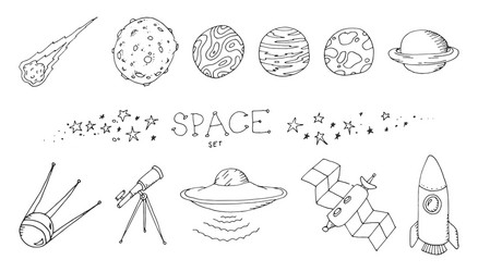 Planet Doodles Astronomy Space Doodle Vector Images (over 5,100)