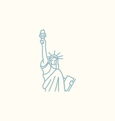 Liberty statue head freedom logo Royalty Free Vector Image