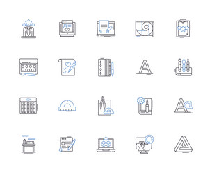 Design outline icons collection creation Vector Image