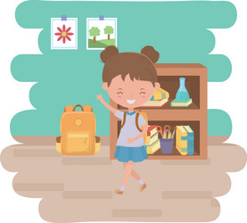 Classroom and girl school design Royalty Free Vector Image