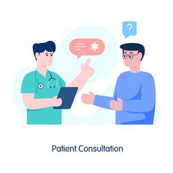 Doctor consultation Royalty Free Vector Image - VectorStock