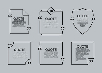 Quote blank template design element similar Vector Image