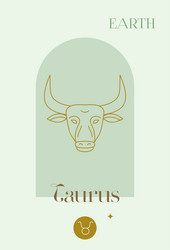 Astrological zodiac taurus sign concept Royalty Free Vector