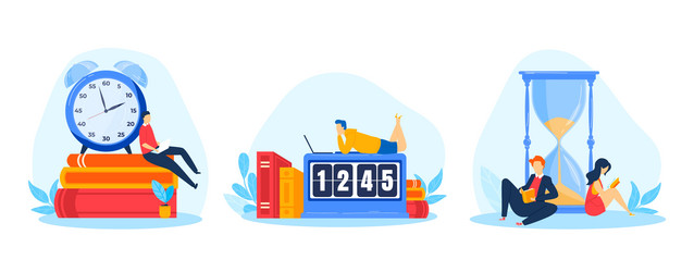 Cartoon clock wristwatches electronic watch Vector Image