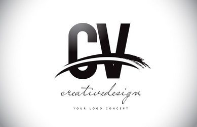 Cv c v letter logo design creative icon modern Vector Image