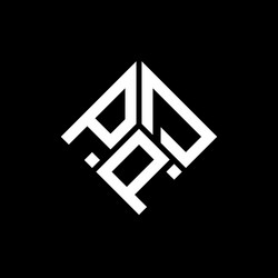 Pdp letter logo design on black background Vector Image