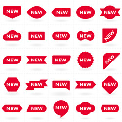 Big set new labels Royalty Free Vector Image - VectorStock