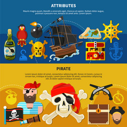 Cartoon pirate treasure Royalty Free Vector Image