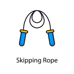 Skipping rope fill outline icon design illu Vector Image