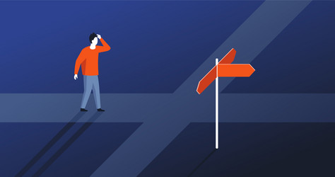 Business individual walk direction forward Vector Image