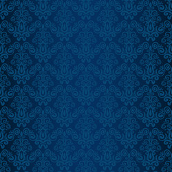 Blue background with damask patterns wallpaper Vector Image