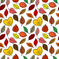 Seamless pattern with color leaves Royalty Free Vector Image