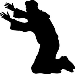 Man Praising Silhouette