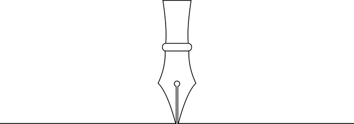 Ink pen draws straight line tool Royalty Free Vector Image