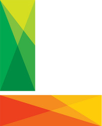 Letter l lettermark initial overlapping outline Vector Image