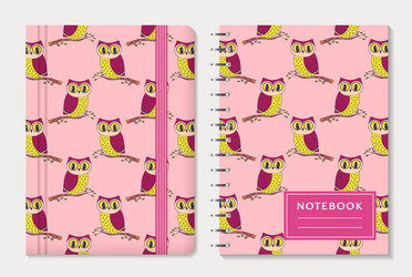 Notebook cover design set Royalty Free Vector Image