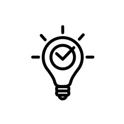 Creativity project development icon with black Vector Image