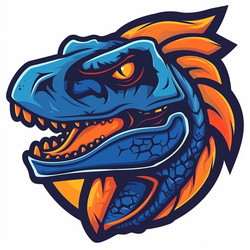 Esport logotype dinosaur icon sticker t-rex Vector Image