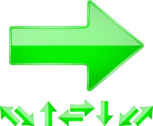 Green spiral arrow 3d Royalty Free Vector Image