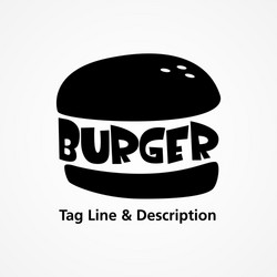 World burger logo design Royalty Free Vector Image