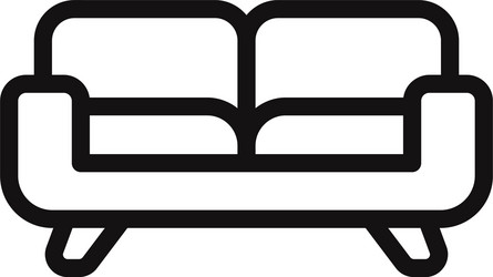 Couch icon sofa furniture symbol Royalty Free Vector Image