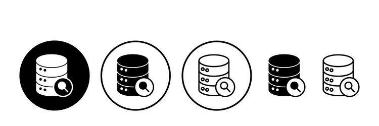 Database icon server icon storage Royalty Free Vector Image Database icon server icon storage Royalty Free Vector Image