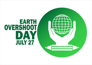 Earth overshoot day Royalty Free Vector Image - VectorStock