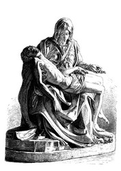 Jesus christ engraving Royalty Free Vector Image