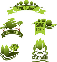Sign save earth Royalty Free Vector Image - VectorStock