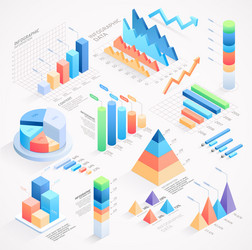 Infographics elements statistics chart option Vector Image
