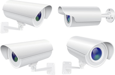 Video surveillance isometric and cctv Royalty Free Vector