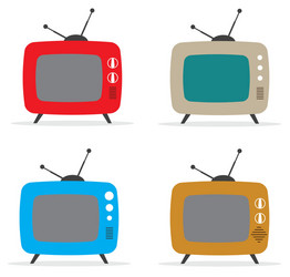 Retro tv line icon Royalty Free Vector Image - VectorStock