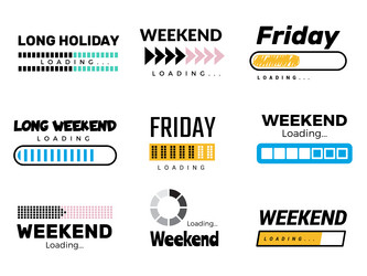 Weekend Loading Vector Images (over 250)