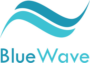 Line building wave logo Royalty Free Vector Image